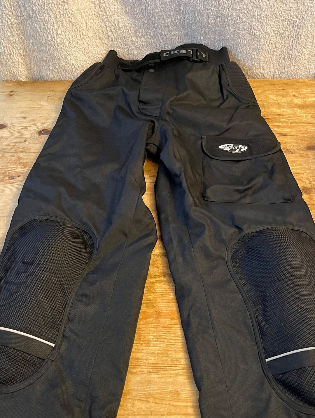 Vintage Joe Rocket Motorcycle Pants Size 34-35 Black With Bag Zip ...