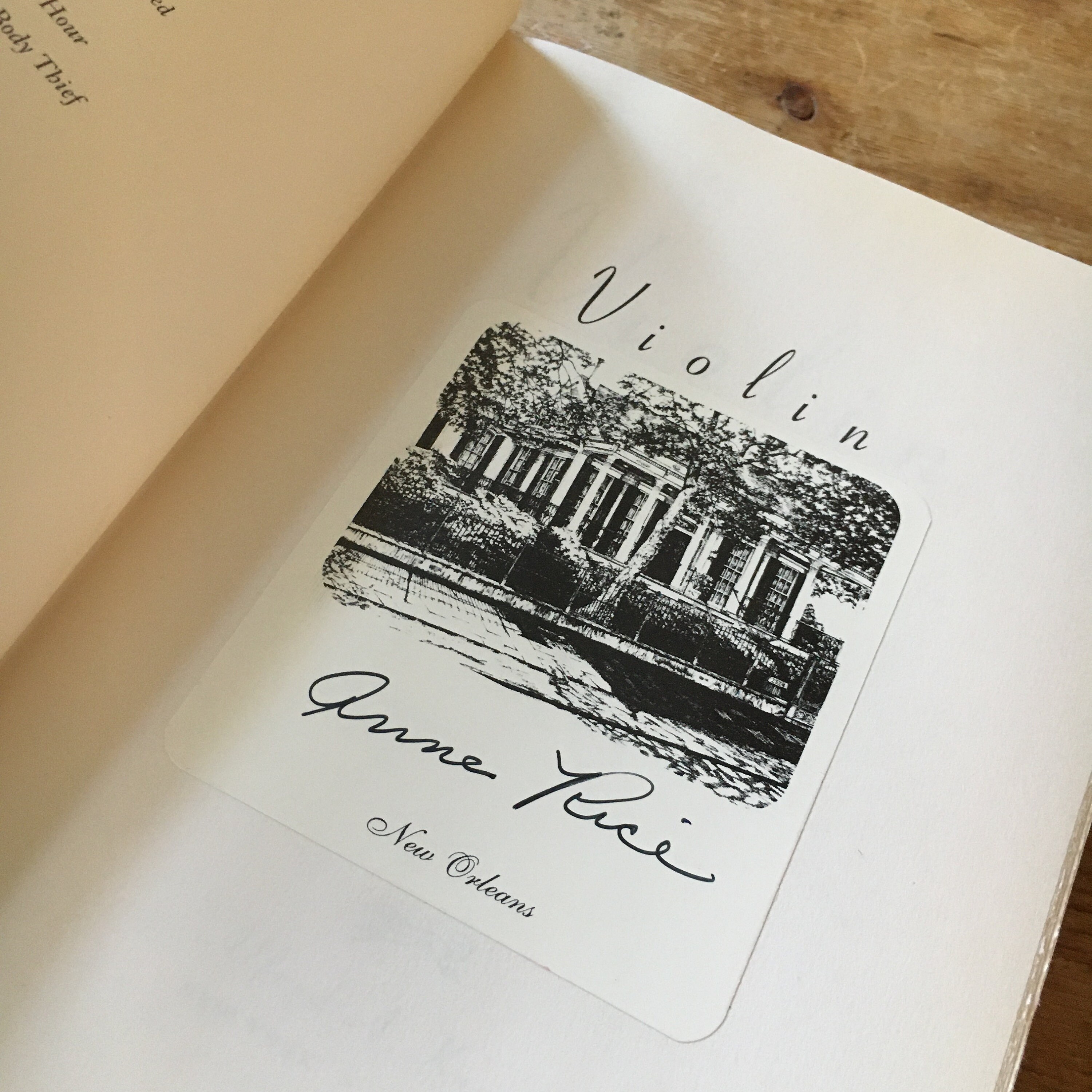 Violin by Anne Rice 1997 First Trade Edition Hard Cover with | Etsy