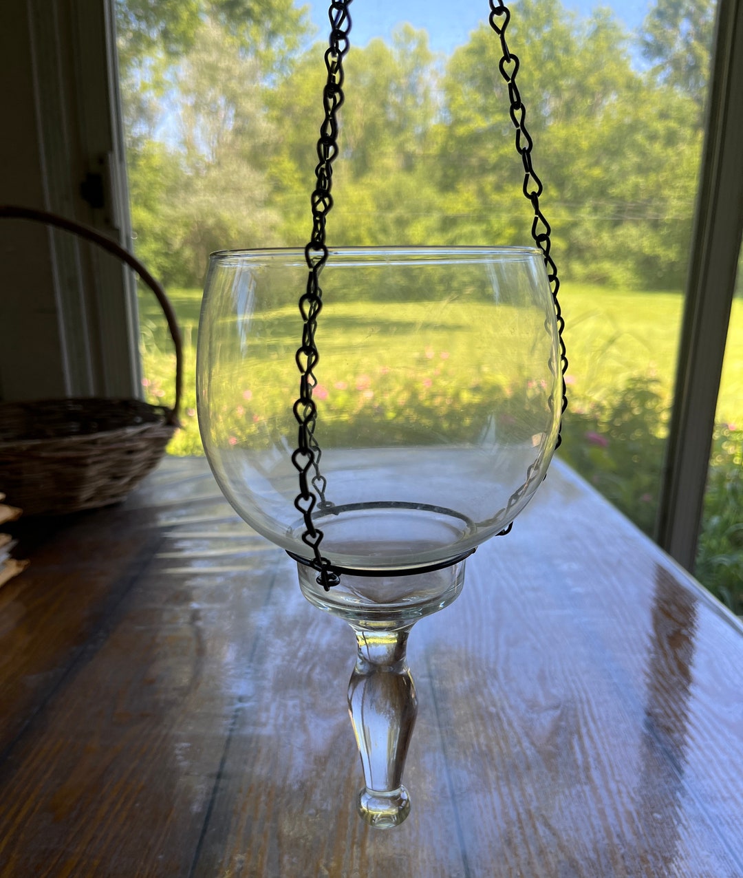 Vintage Princess House Hanging Glass Votive Candle Holder 1990's - Etsy