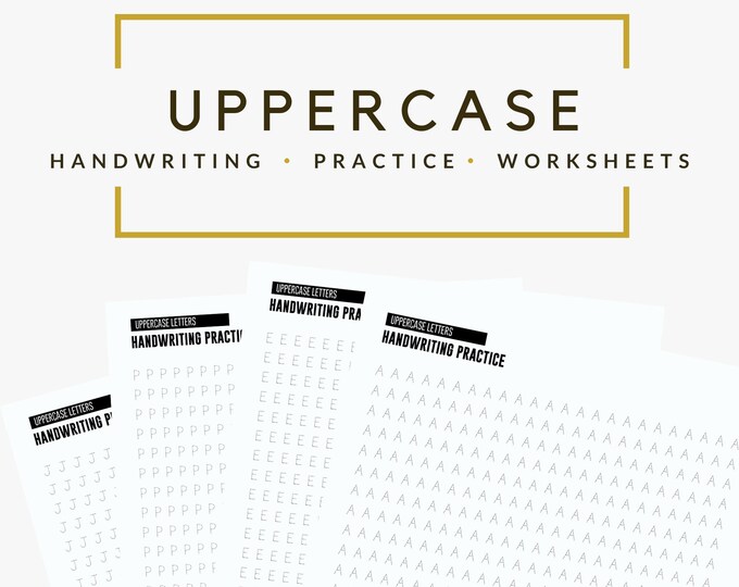 Printable Minimalistic Handwriting Worksheets Combo Pack // Digital ...