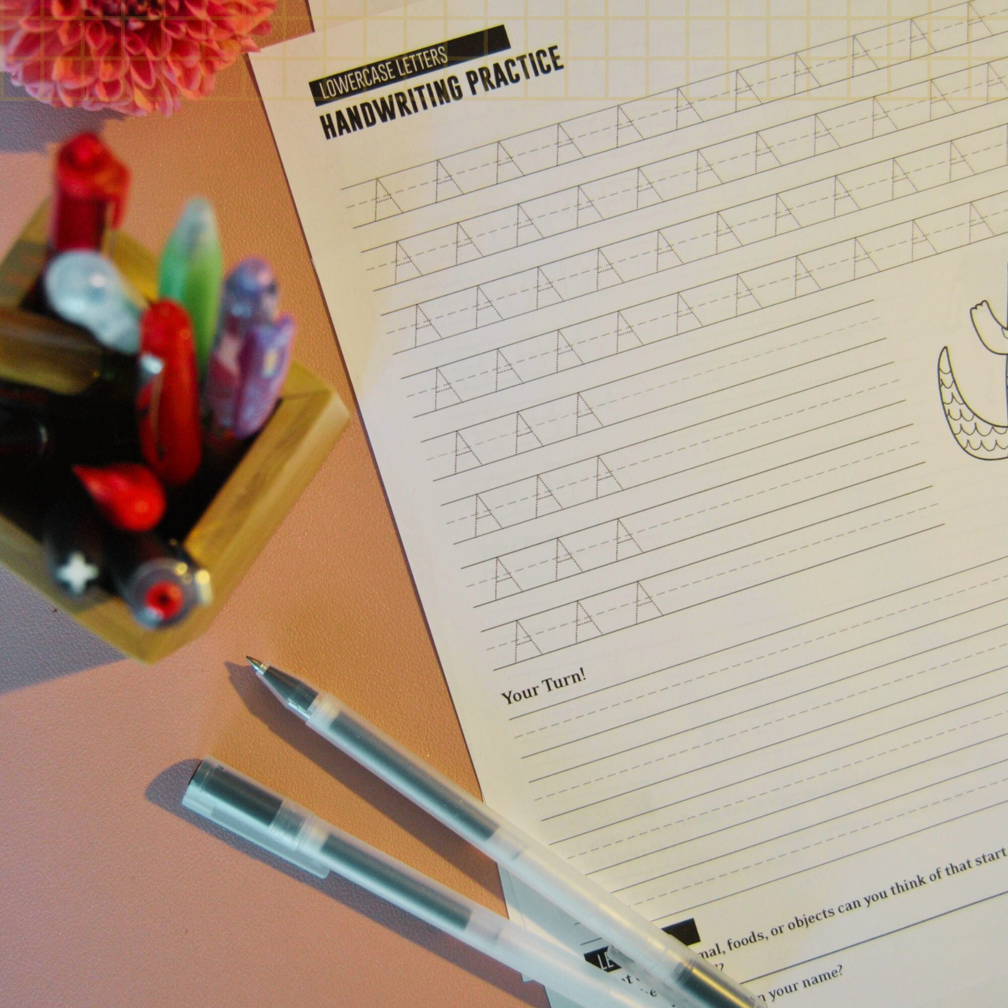 Printable Uppercase Letters Handwriting Practice Worksheet With ...