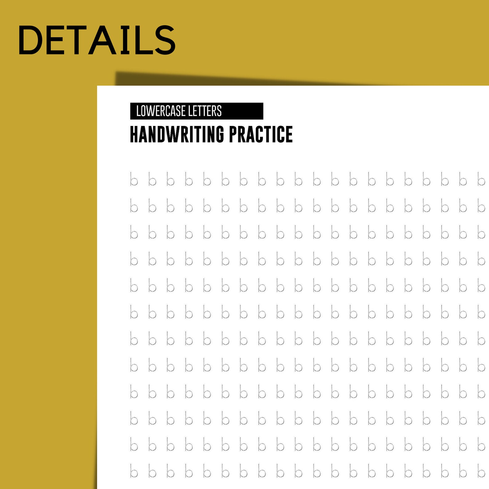 Printable Minimalistic Lowercase Letter Worksheet for Handwriting ...