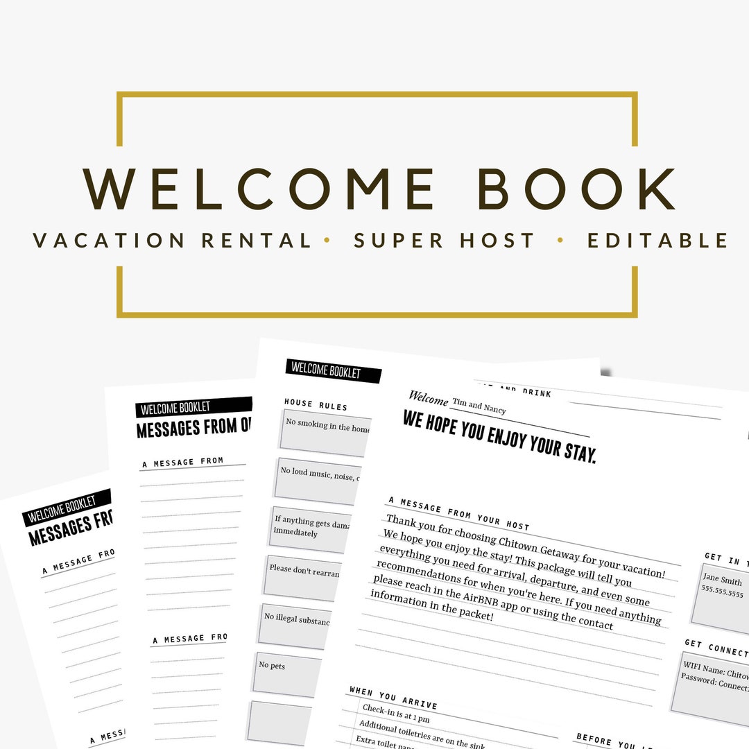Airbnb Host Essentials: Guest Welcome Pack & Rental Guide // PDF ...