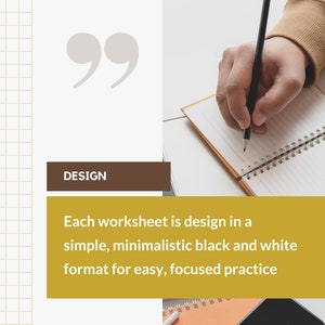 Printable Minimalistic Handwriting Worksheets Combo Pack // Digital ...