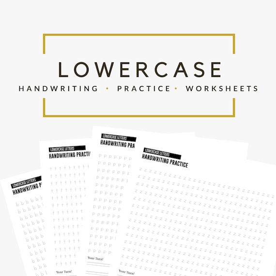 Printable Minimalistic Lowercase Letter Worksheet for - Etsy
