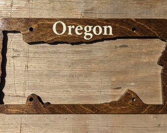 Wood License Plate Frame | Etsy
