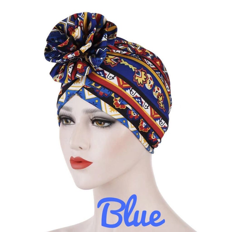Women's Turban Cap Flower Knot Headwrap Bohemia Turbans - Etsy
