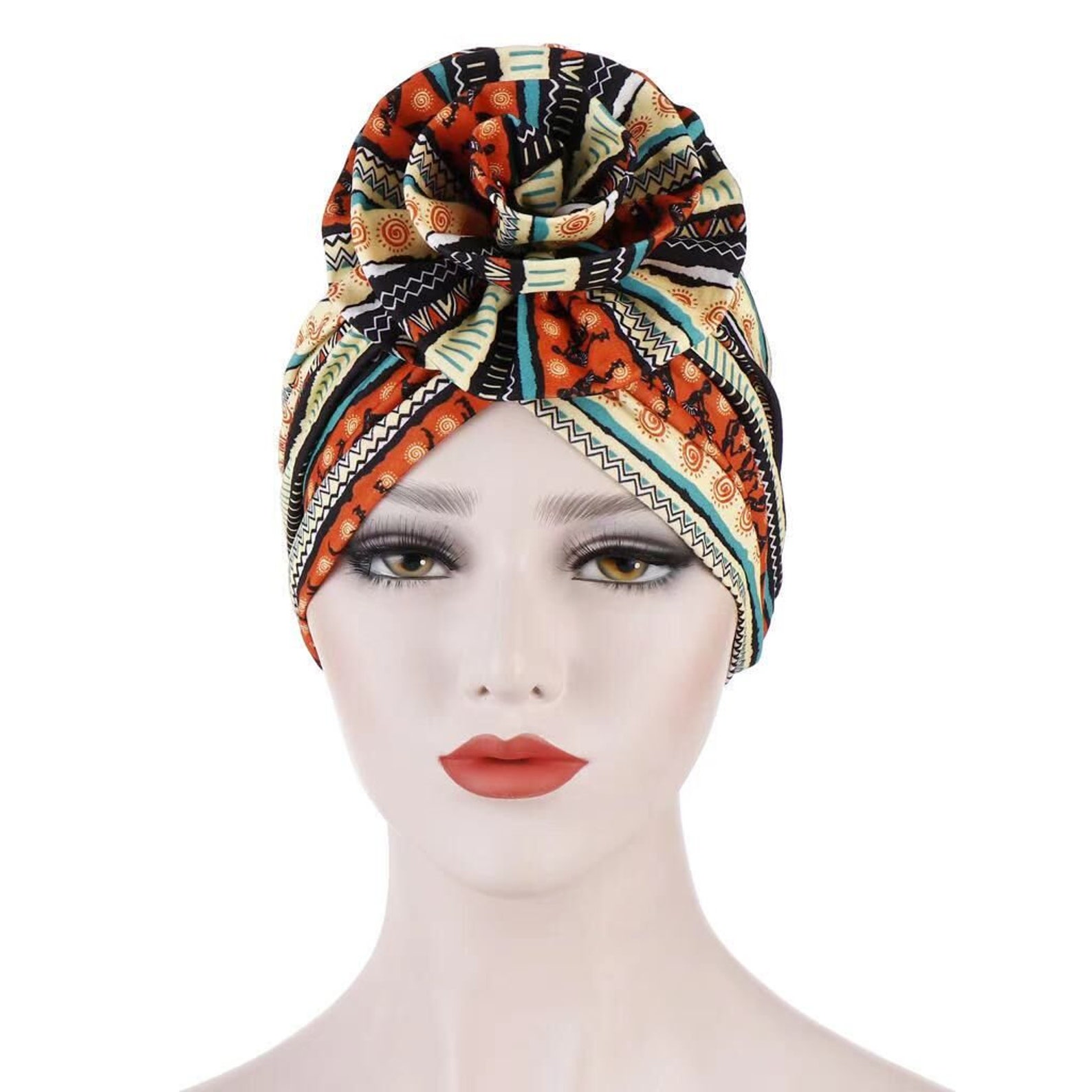 Women's Turban Cap Flower Knot Headwrap Bohemia Turbans | Etsy