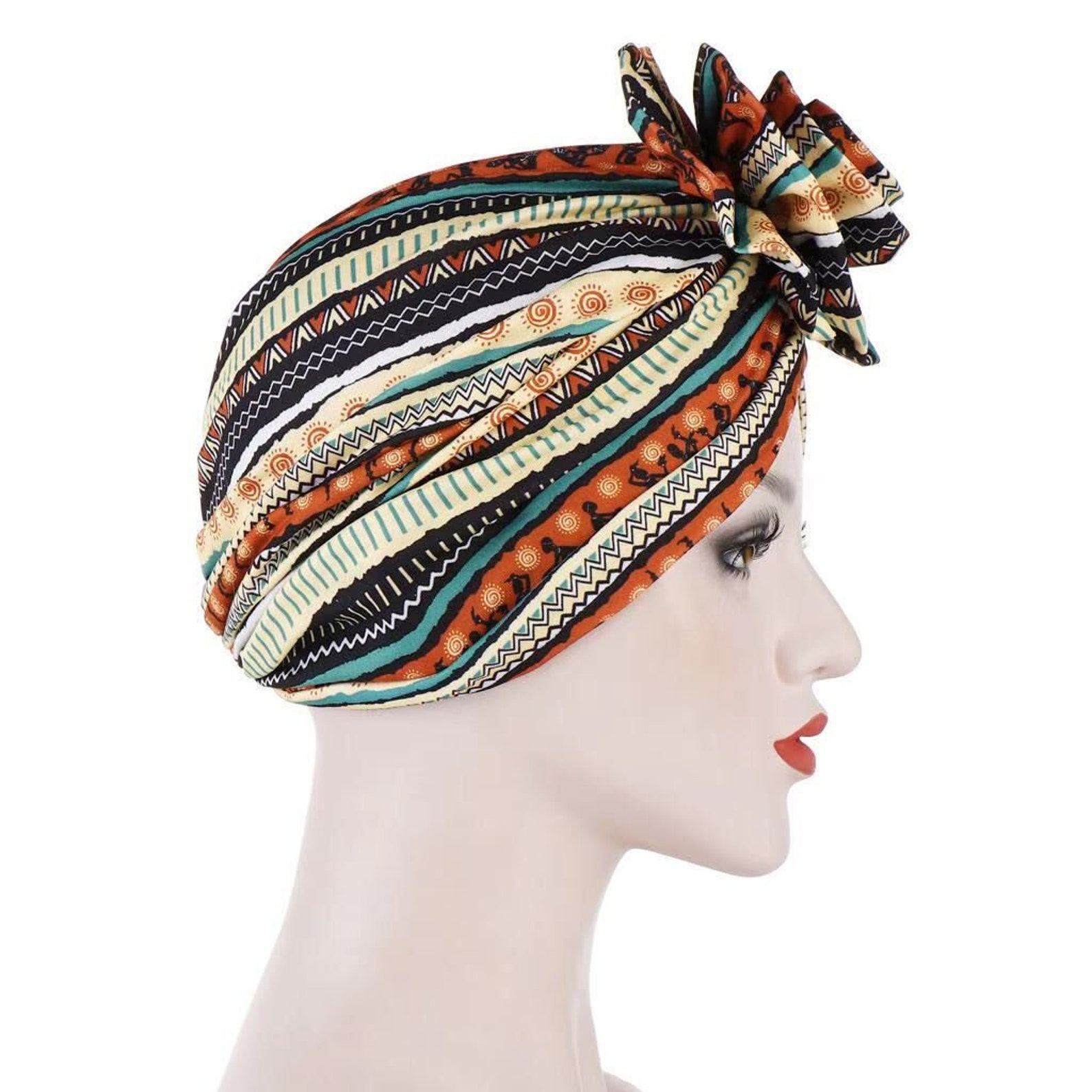 Women's Turban Cap Flower Knot Headwrap Bohemia Turbans | Etsy