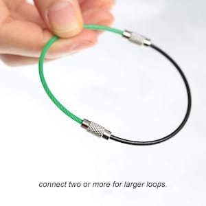 11pack Colored Nylon Coated Stainless Steel Wire Keychains 1.5mm X ...