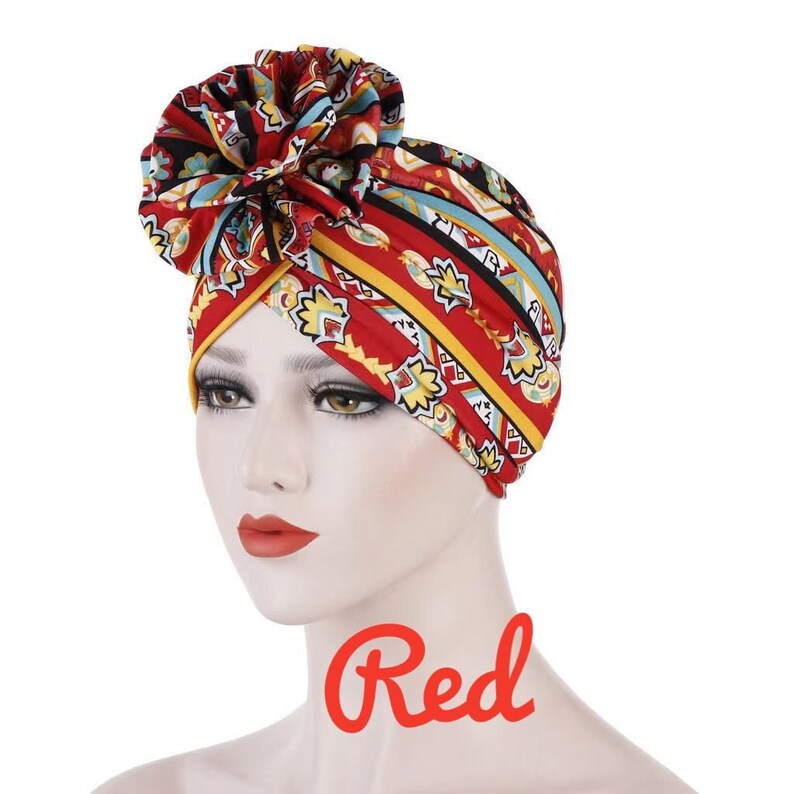 Women's Turban Cap Flower Knot Headwrap Bohemia Turbans - Etsy