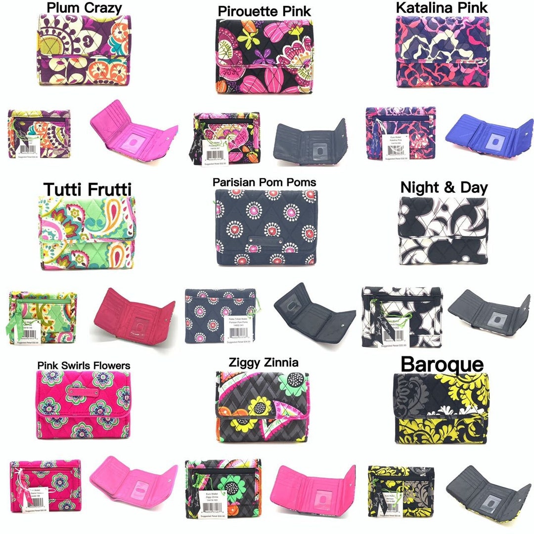 Vintage Retired Pattern Vera Bradley Euro Wallet Multi Pattern Perfect ...