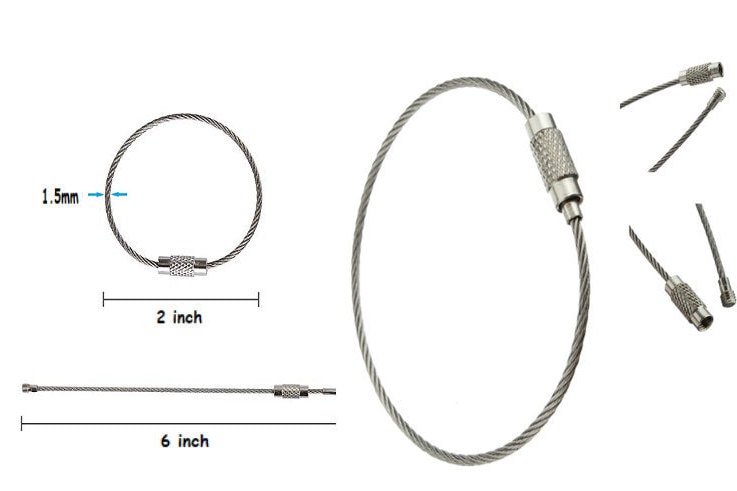 11pack Colored Nylon Coated Stainless Steel Wire Keychains - Etsy