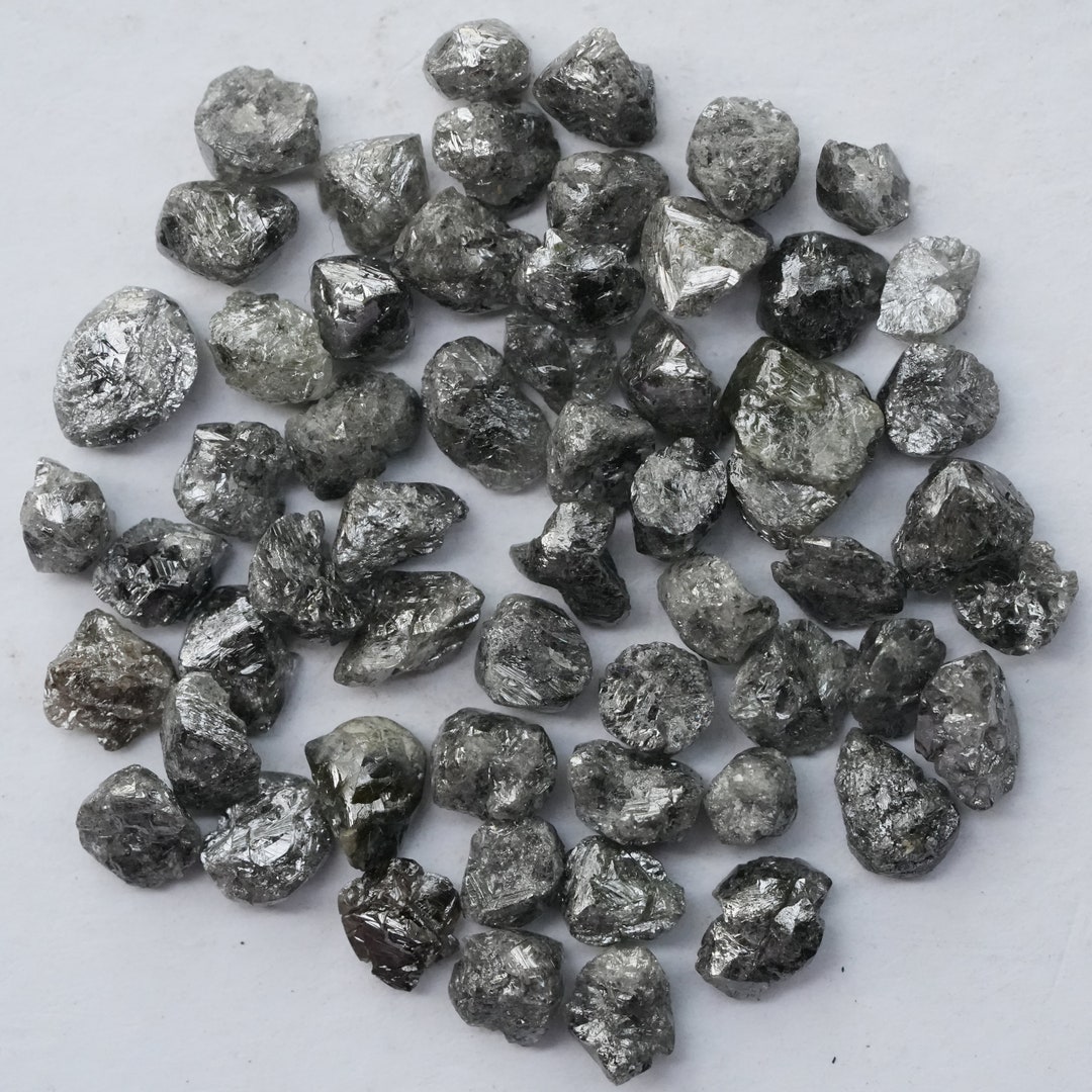1.00 CTW Gray Raw Diamond Pair, Uncut African Diamonds - Etsy