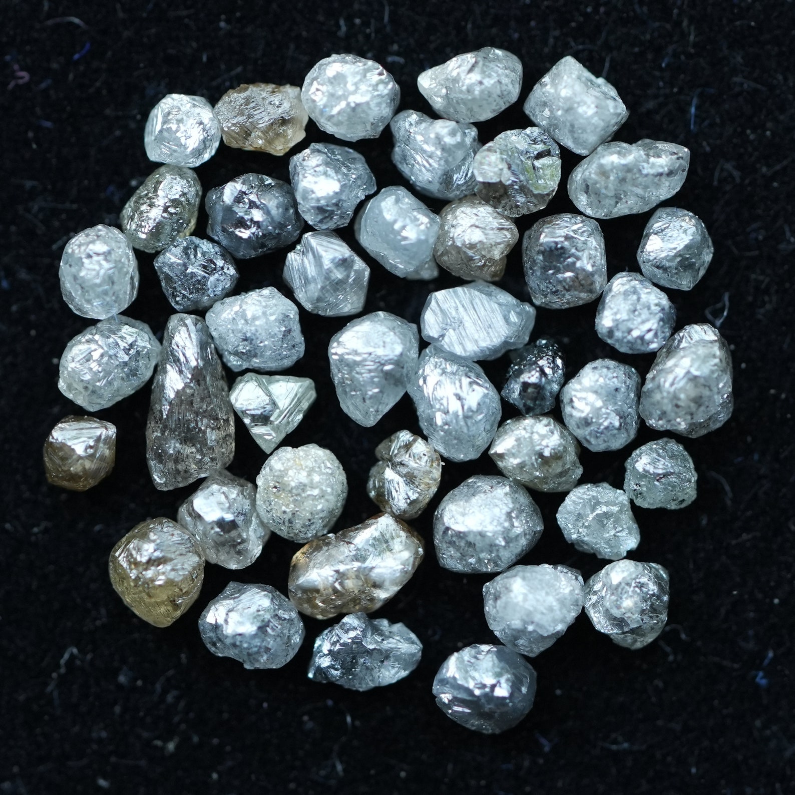 13 Pcs Gray Raw Diamond Rough Uncut Gemstones 100 Ctw Etsy