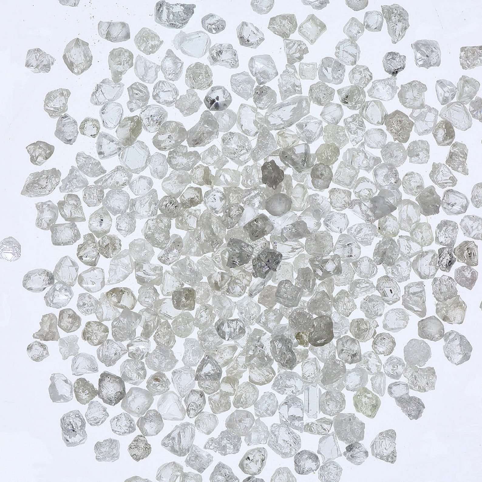 340 Pcs 2.00ct, Crystal White Natural Uncut Rough Raw Diamonds for ...