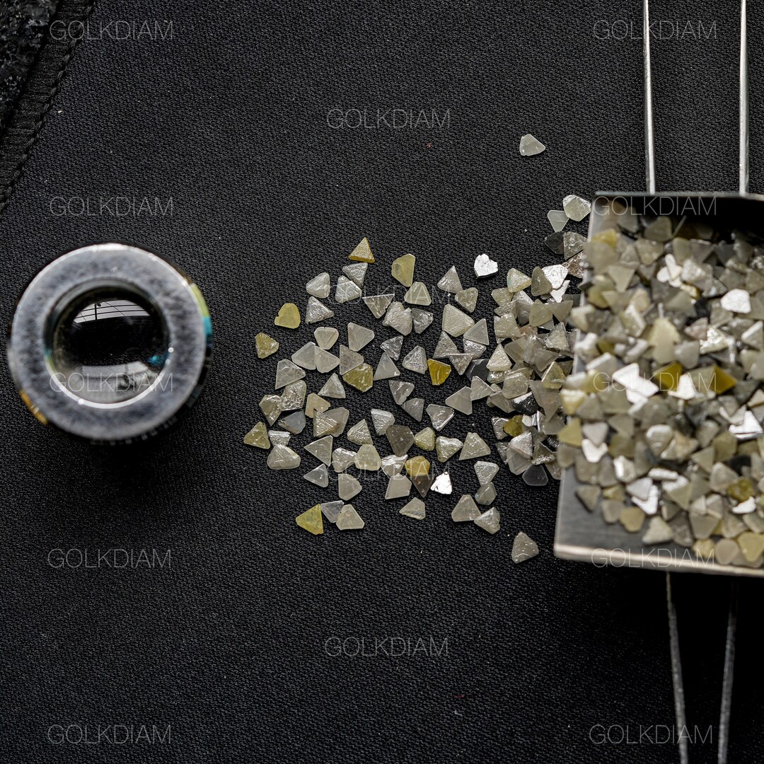 30 Pcs 1.00 Carat Triangle Rough Diamond, Slice Kite Raw Diamond ...