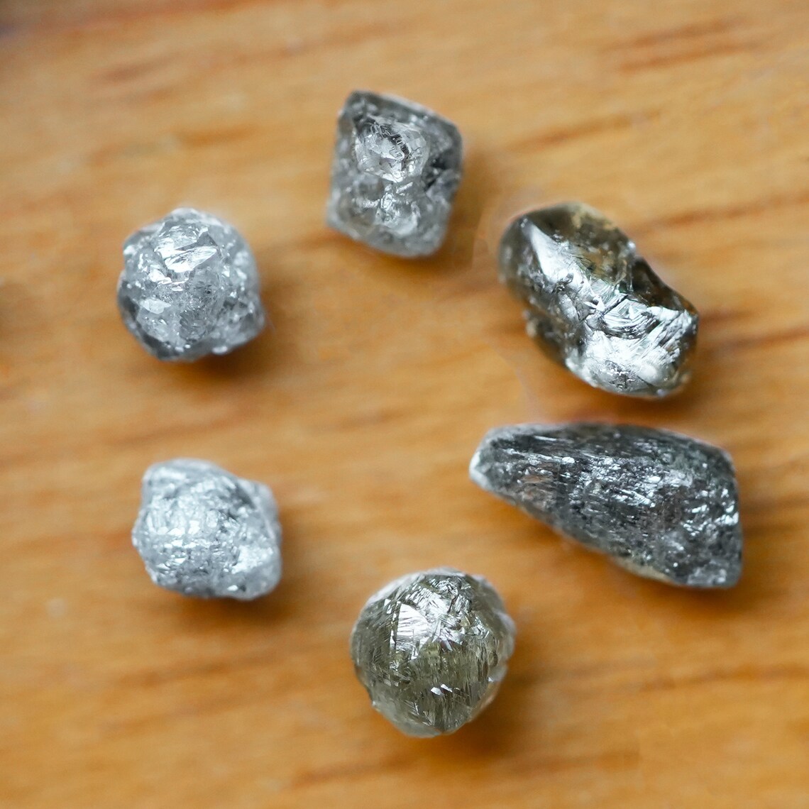 13 PCS 1.00 C.T.W Natural Gray Diamond, Raw Diamond, Rough Diamond ...