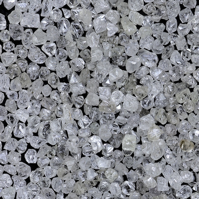 340 Pcs 2.00ct, Crystal White Natural Uncut Rough Raw Diamonds for ...