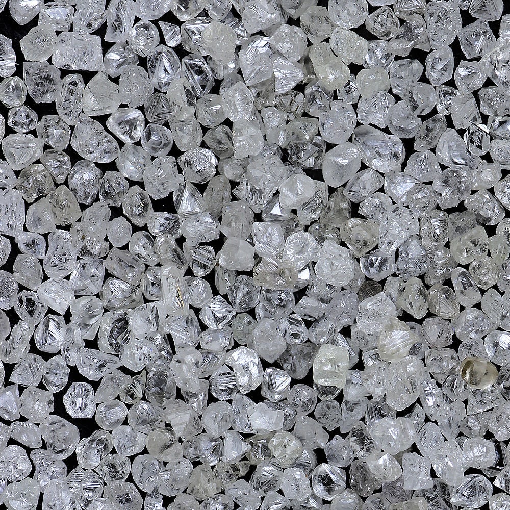 340 Pcs 2.00ct, Crystal White Natural Uncut Rough Raw Diamonds for ...