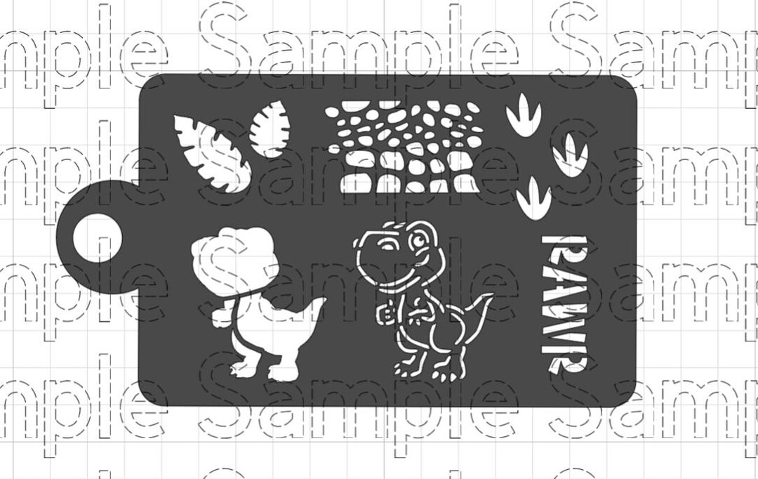 Dinosaur Combo - Face Painting STENCIL - Etsy