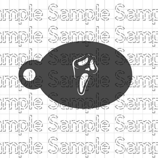 Ghost Face Painting Stencil - Etsy