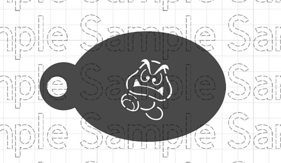 Super Mario Goomba - Face Painting STENCIL - Etsy