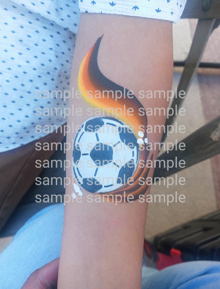 Soccer Face Painting STENCIL - Etsy