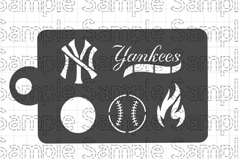 New York Yankee Face Painting STENCIL - Etsy