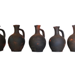 High Wind Flamed Dark Terracotta Water Pitcher - Etsy