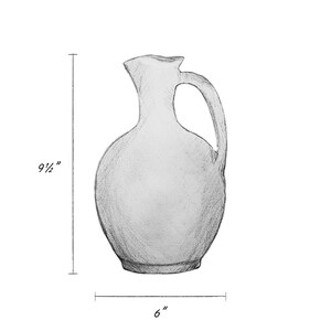 High Wind Flamed Dark Terracotta Water Pitcher: Beautifully Darkened ...