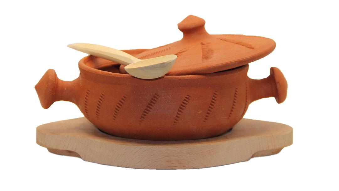 Traditionally Handmade & Wood Fired Terracotta Pan Set With Boxwood ...