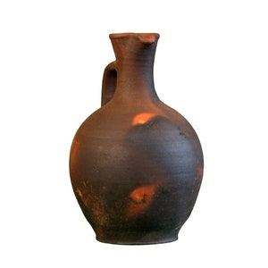 High Wind Flamed Dark Terracotta Water Pitcher - Etsy