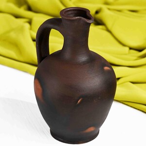 High Wind Flamed Dark Terracotta Water Pitcher: Beautifully Darkened ...