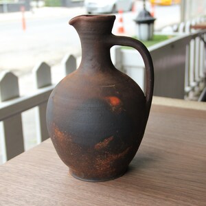 High Wind Flamed Dark Terracotta Water Pitcher - Etsy