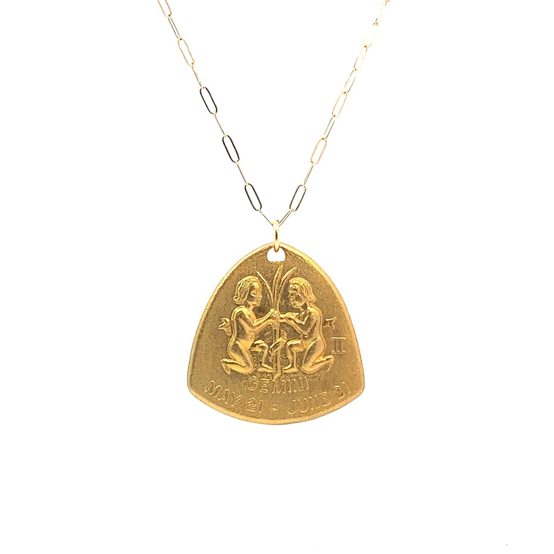 Vintage Gemini Charm Gemini Necklace Vintage Boho Necklace Vintage ...