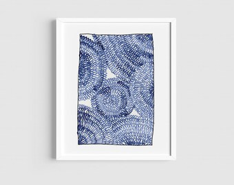 Blue Ink Print | Etsy