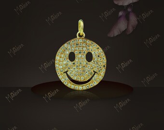 Smiley Face Flower Necklace - Etsy