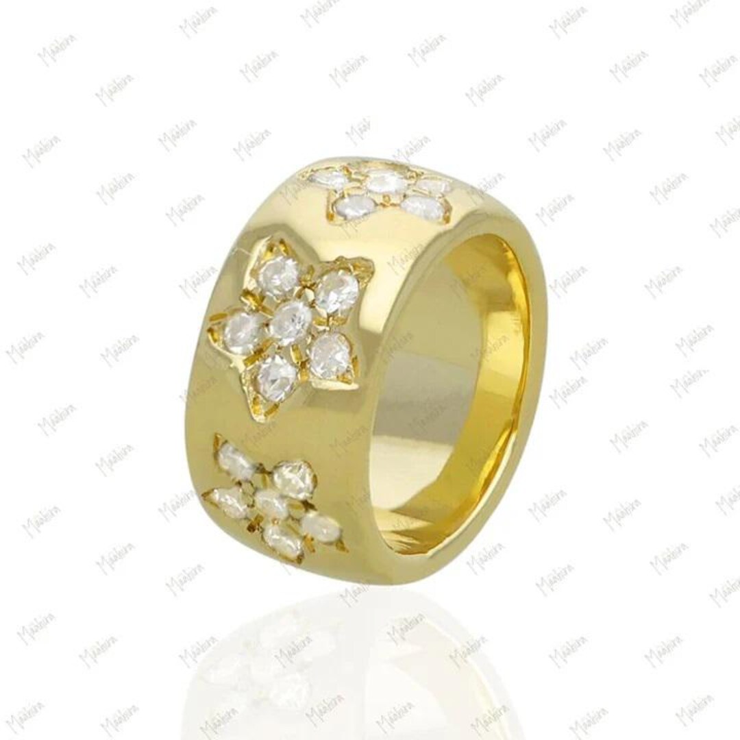 14k Yellow Gold Diamond Star Roundel Bead, Rondelle Bead Charm 7x3.60mm ...