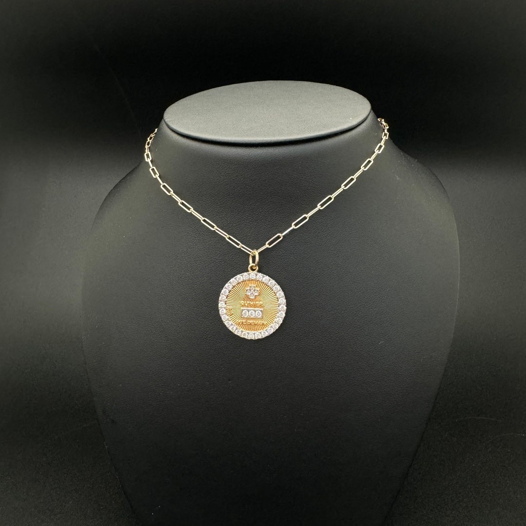 Buy 14k Yellow Gold Diamond Plus Minus Sign Pendant 20mm, Plus Minus ...