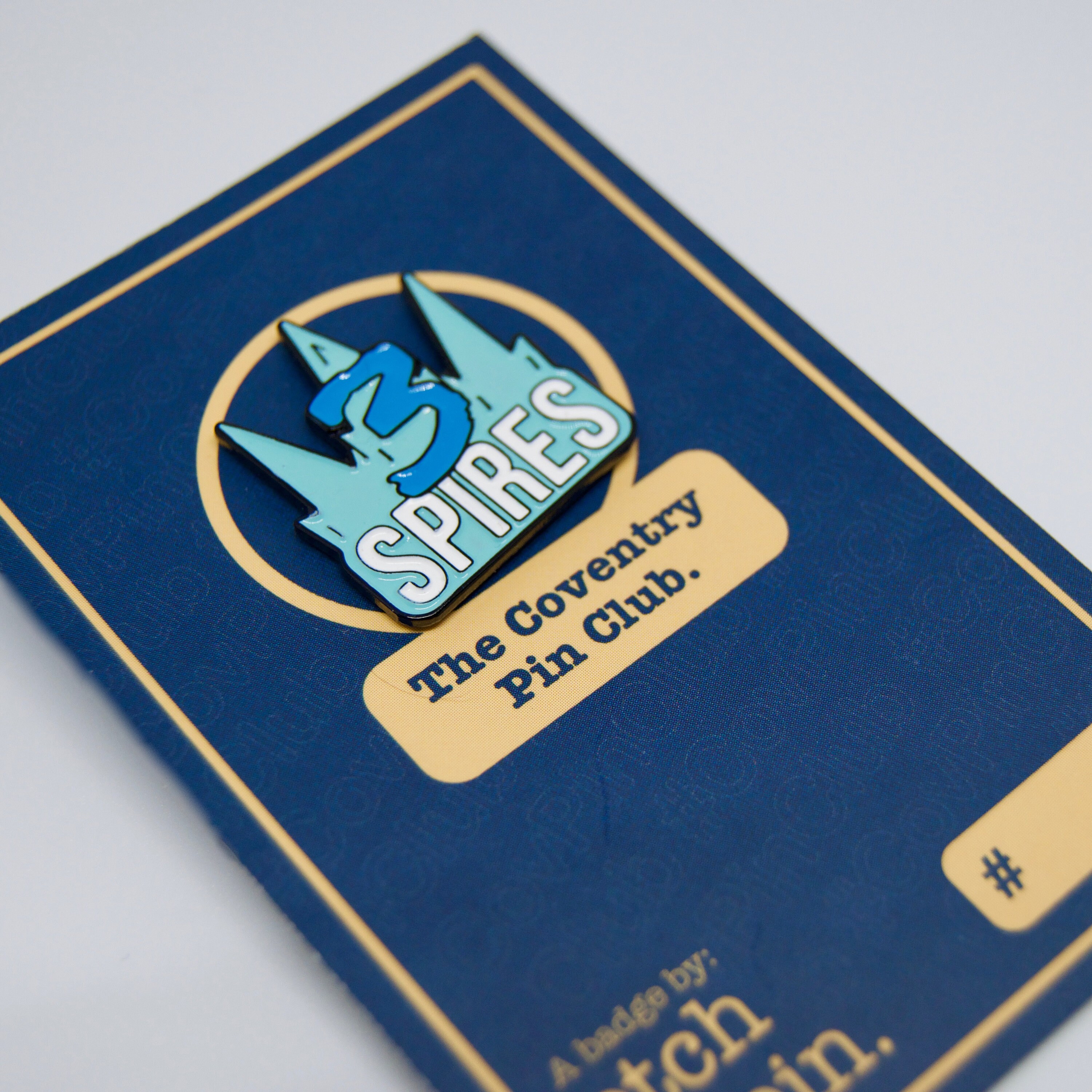 Three Spires Coventry Pin Badge - Etsy UK