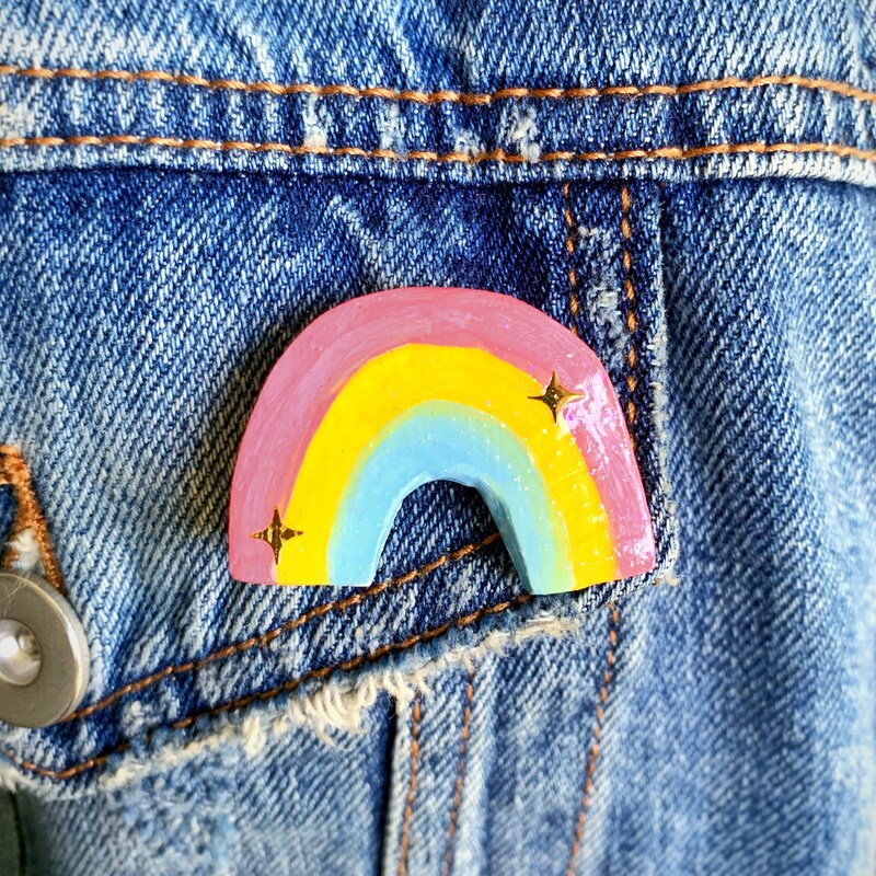 Polymer Clay Pin - Etsy