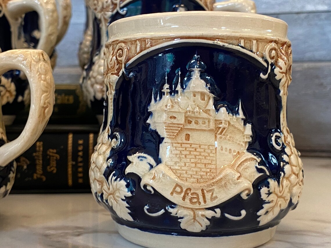 Set of Vintage German Mugs | Six Mugs Featuring German Castles and ...