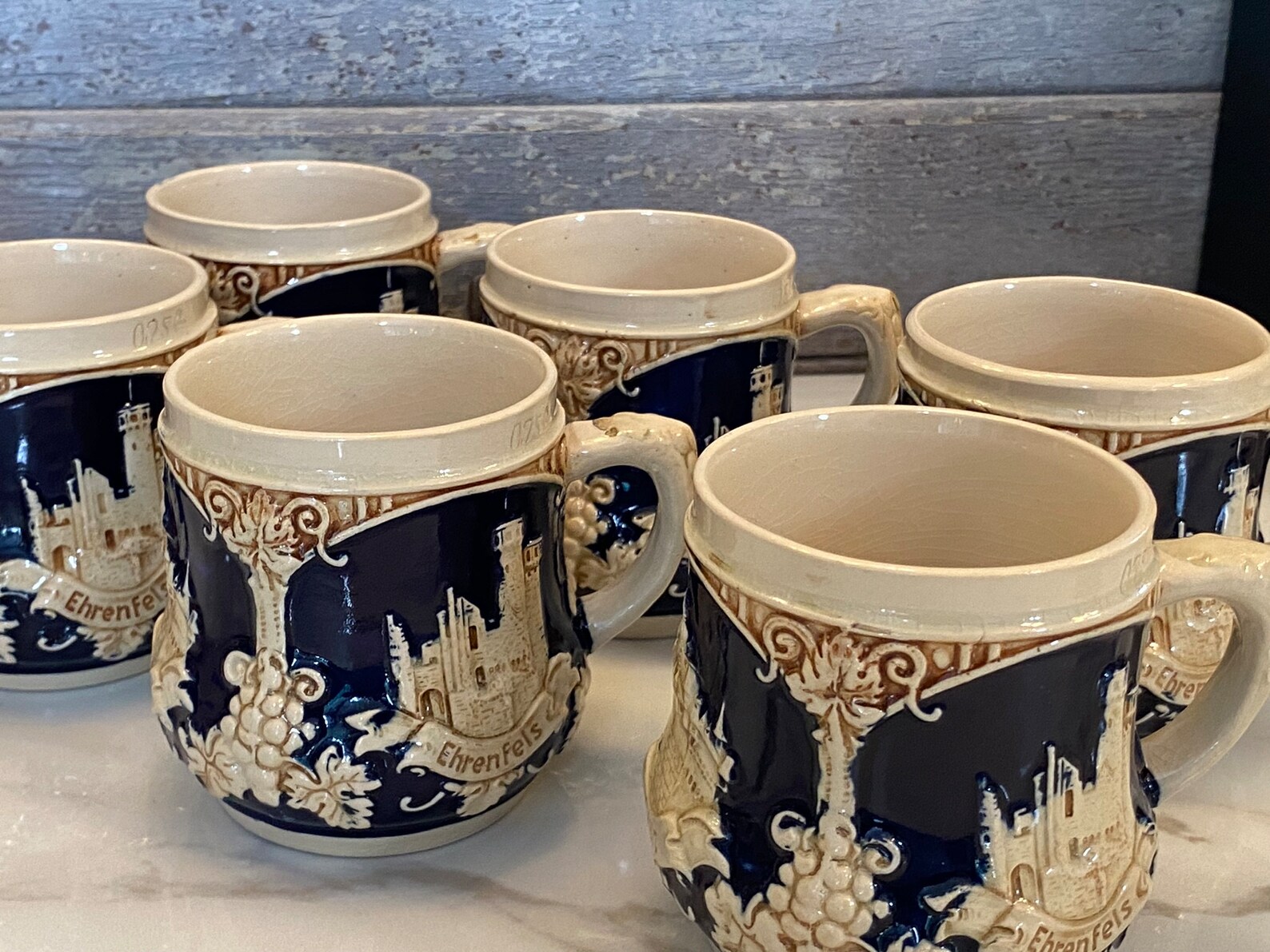 Set of Vintage German Mugs | Six Mugs Featuring German Castles and ...