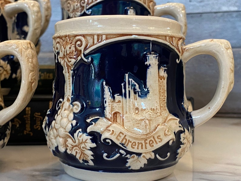 Set of Vintage German Mugs | Six Mugs Featuring German Castles and ...