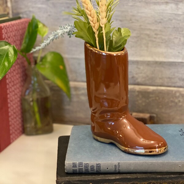 Cowboy Boot Vase - Etsy