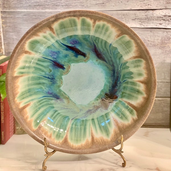 Large Brown Drip Bowl - Etsy