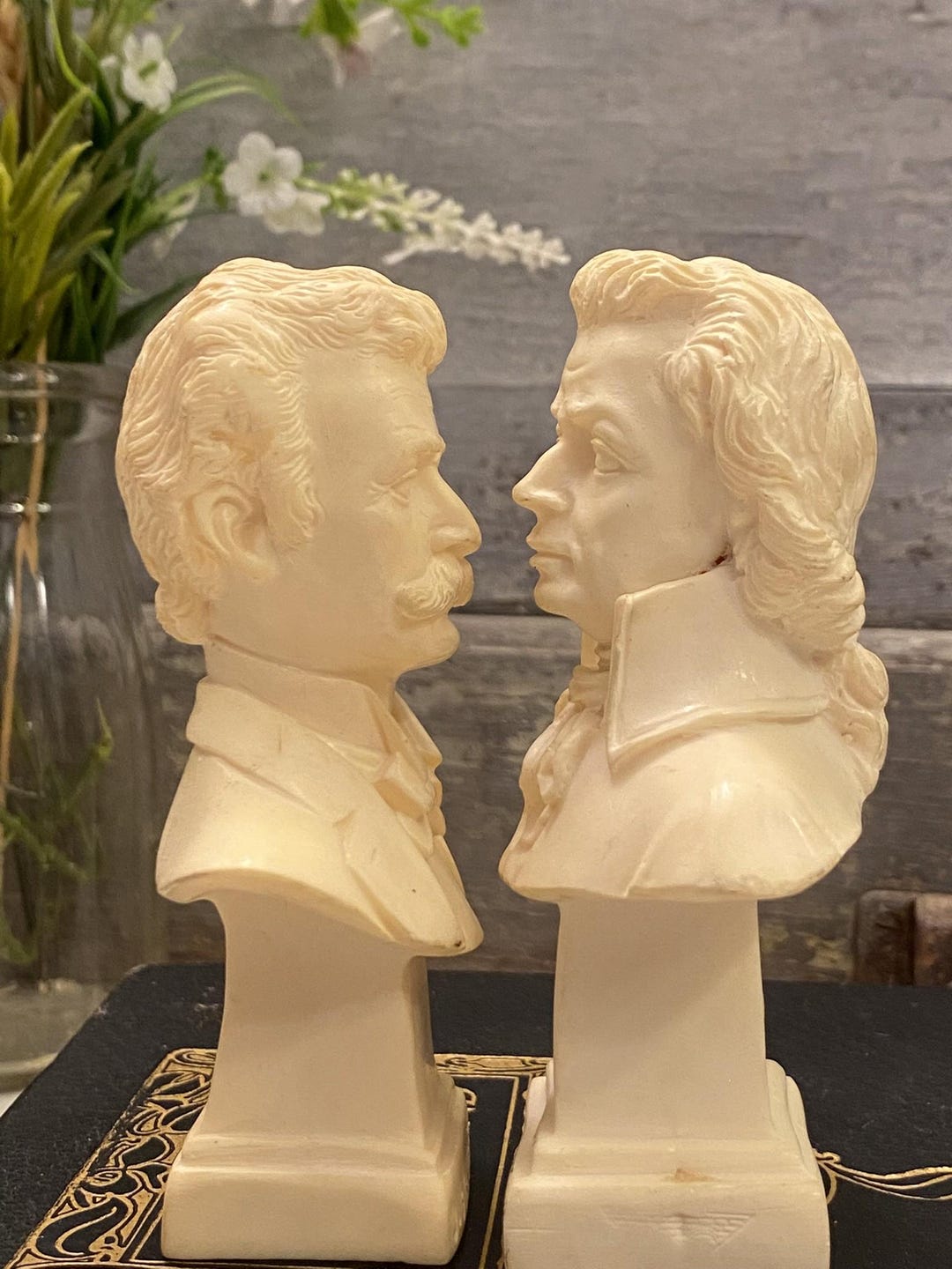 Vintage Mozart & J. Strauss Mini Composer Ivory Resin Bust Set - Etsy