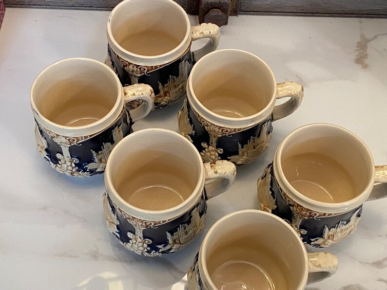 Set of Vintage German Mugs | Six Mugs Featuring German Castles and ...