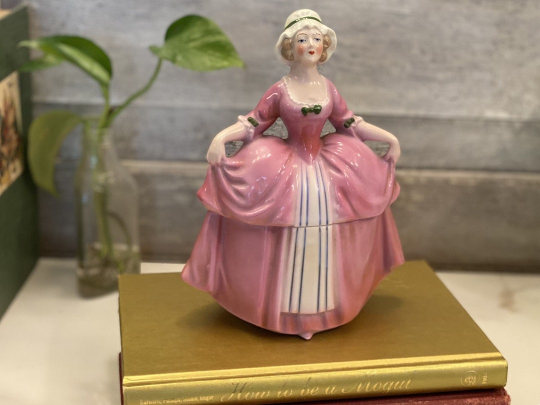 Vintage Madame Pompadour Dresser Doll | Vintage Dresser Powder Jar ...